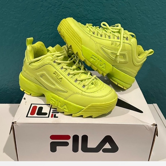 Fila | Shoes | Neon Yellowgreen Fila Disruptor Ll Trainers | Poshmark